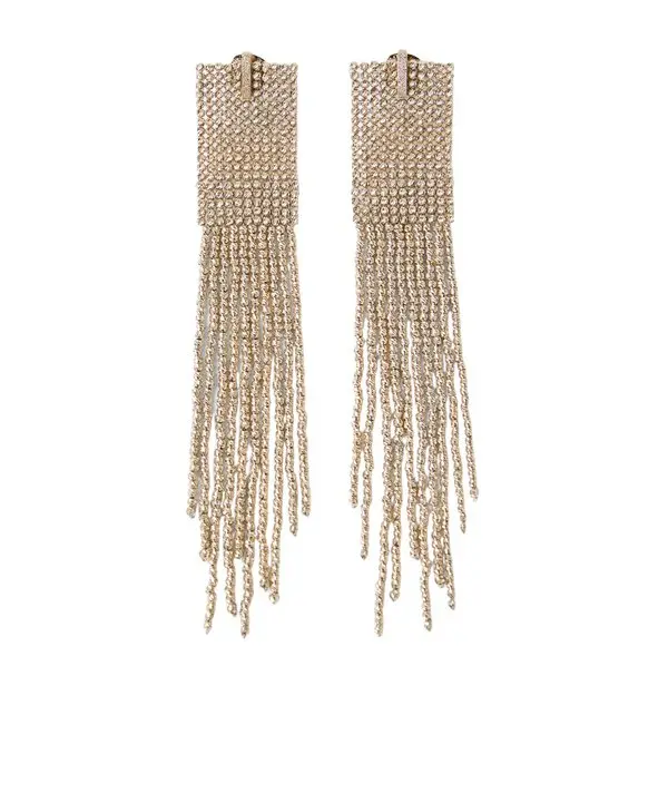 Brunello Cucinelli Frayed Earrings In Sterling Silver
