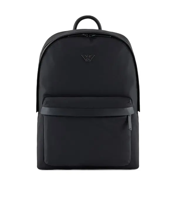 Emporio Armani Zippered Backpack - Black
