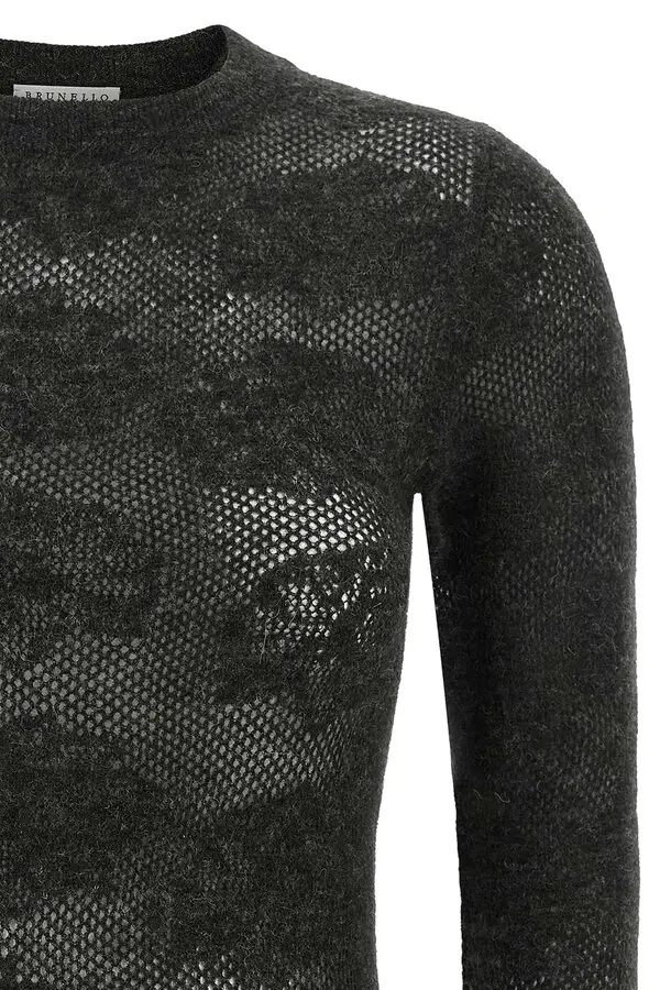 Brunello Cucinelli Flower Lace' Sweater