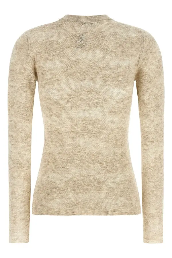 Brunello Cucinelli Crew Neck Long Sleeve Sweater - Nude