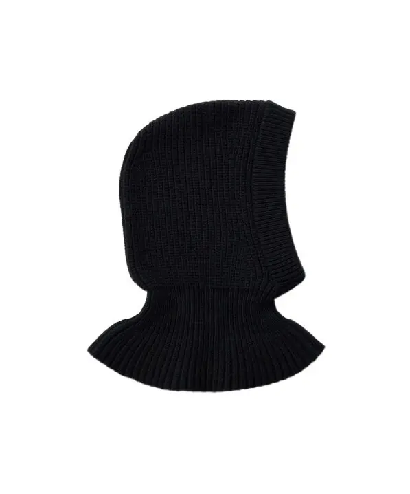 LEMAIRE Ribbed Balaclava - Black