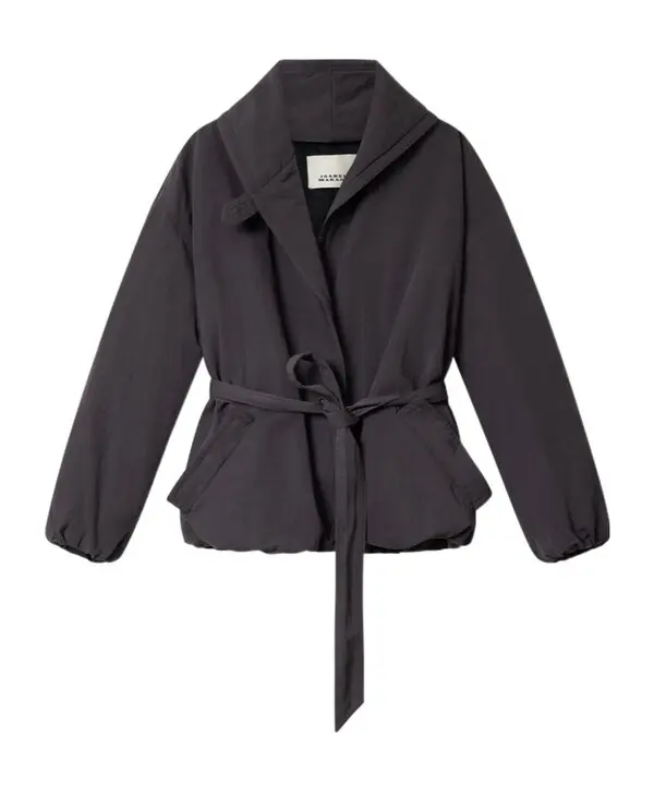 Isabel Marant Étoile Long Sleeve Hooded Jacket With Drawstring Waist - Faded Night