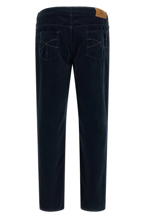 Brunello Cucinelli Corduroy Straight-leg Trousers - Black