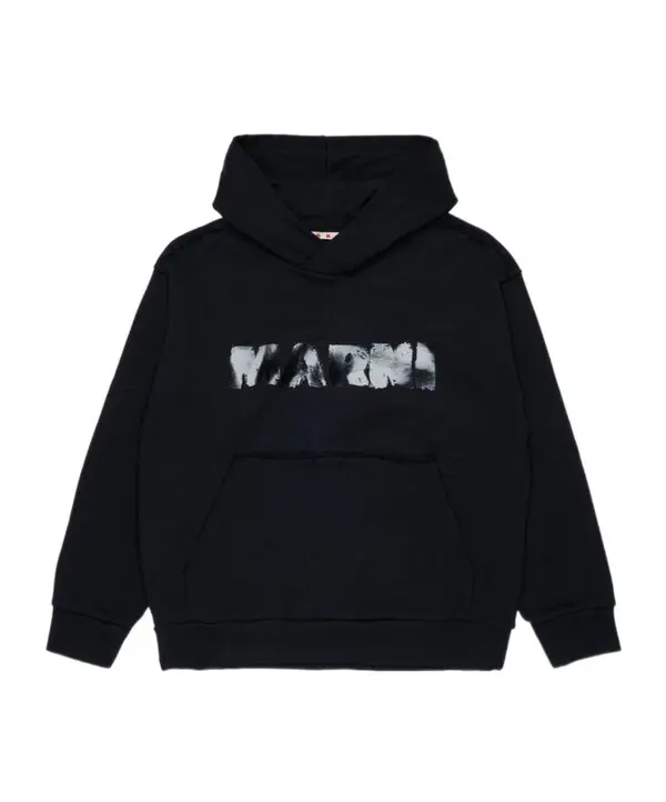 Marni Logo-print Frayed Hoodie