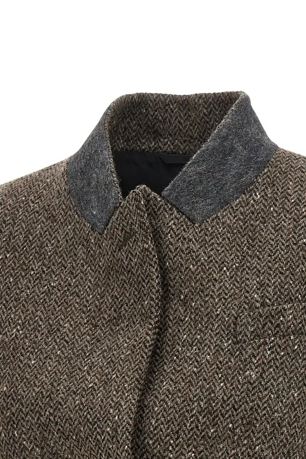 Brunello Cucinelli Chevron Belted Vest - Brown