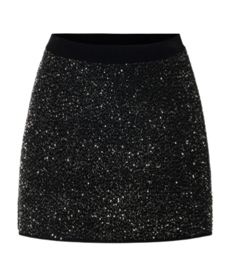 Elisabetta Franchi Sequin Embellished Knit Mini Skirt