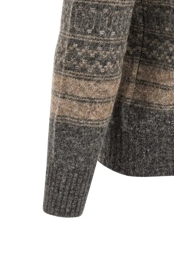 Brunello Cucinelli Nordic Jacquard Shawl Cardigan