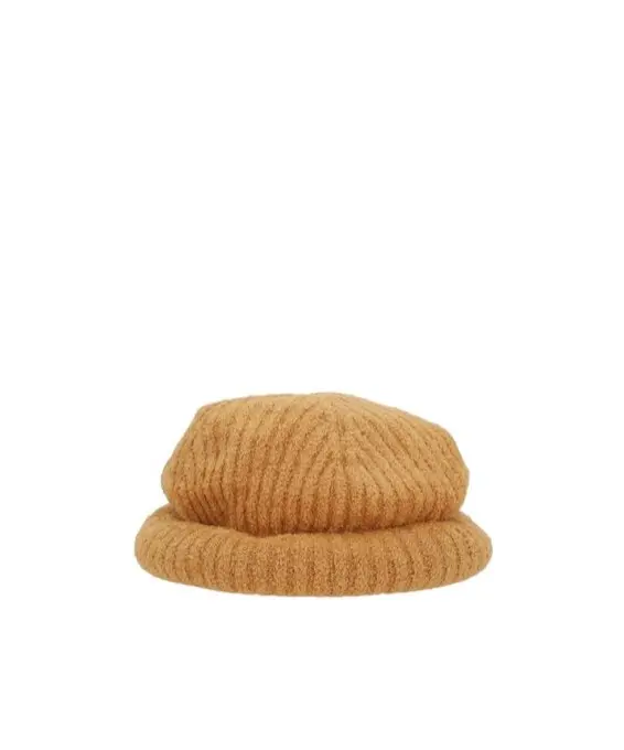 Loro Piana Ribbed Knit Hat - Beige