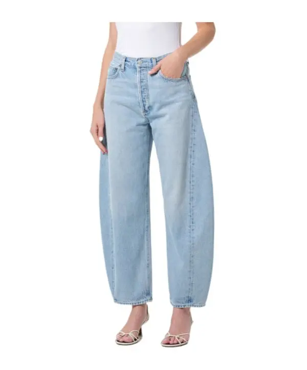 AGOLDE Barrel Leg Faded Wash Jeans