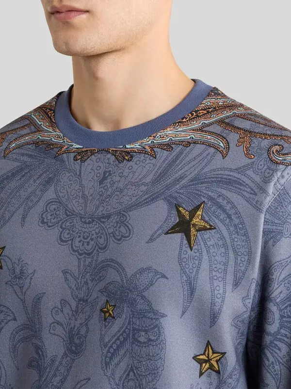 Etro Cotton-blend Sweatshirt With Placed Pegaso Print