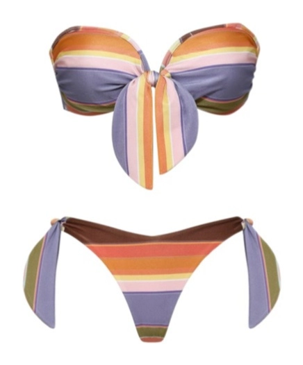 Zimmermann Solstice Scarf Tie Bikini - Multi-color