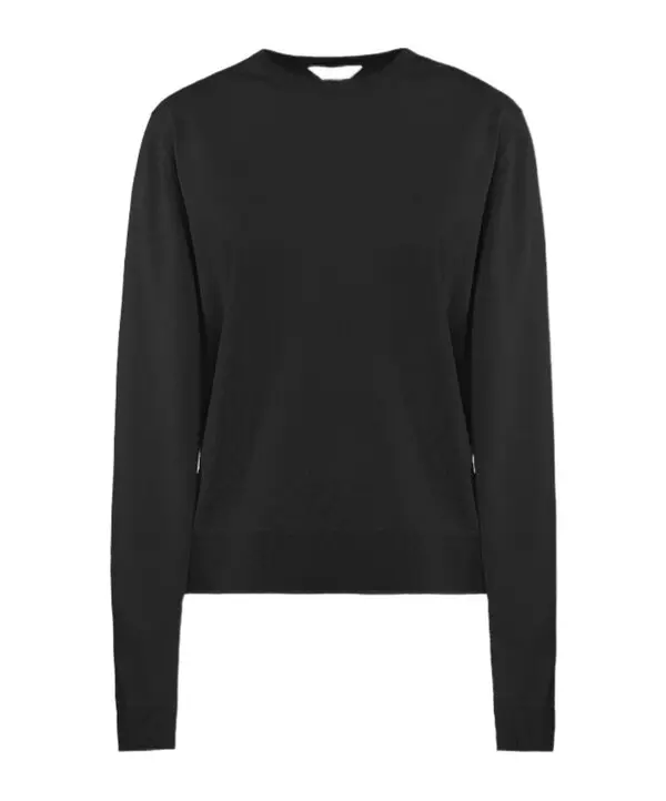Malo Crew Neck In Cashmere Silk - Black