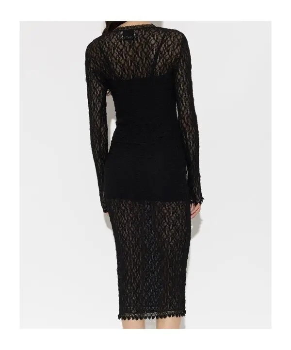 Isabel Marant Étoile Round Neck Long Sleeve Dress