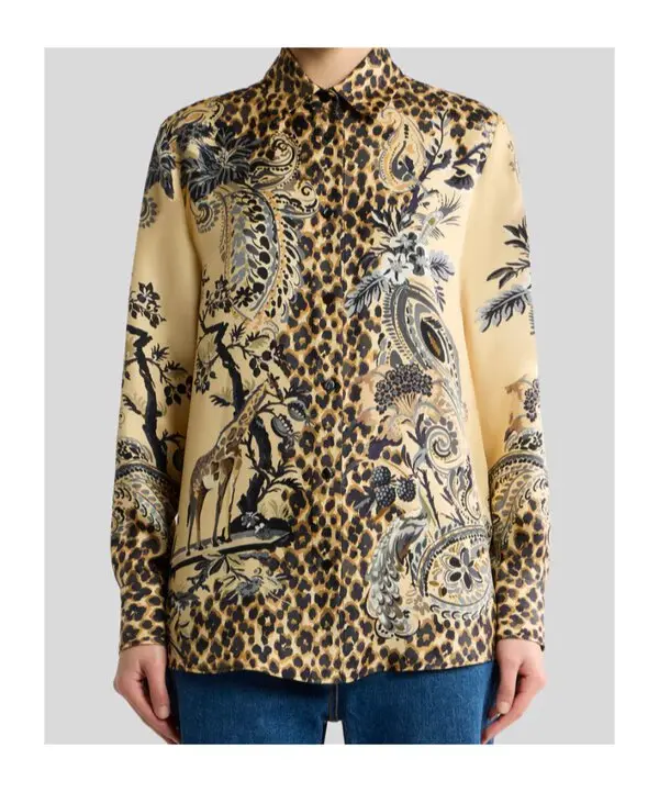 Etro Silk Shirt With Place Leopard Print