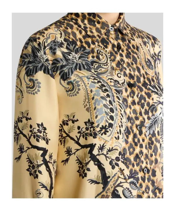 Etro Silk Shirt With Place Leopard Print