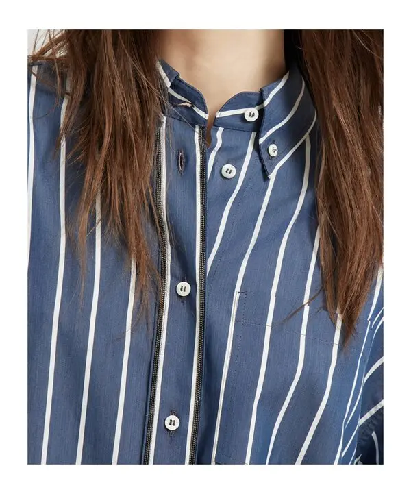 Brunello Cucinelli Striped Poplin Shirt