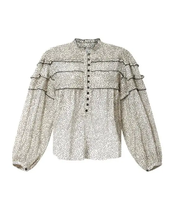 Isabel Marant Étoile Doane Ruffled Print Top