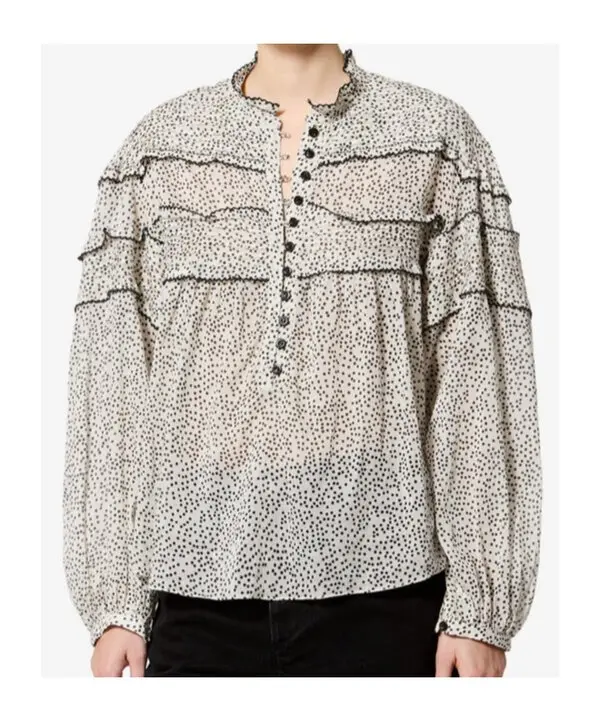 Isabel Marant Étoile Doane Ruffled Print Top