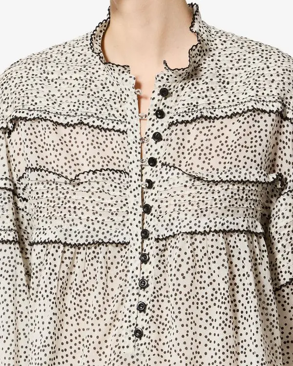 Isabel Marant Étoile Doane Ruffled Print Top