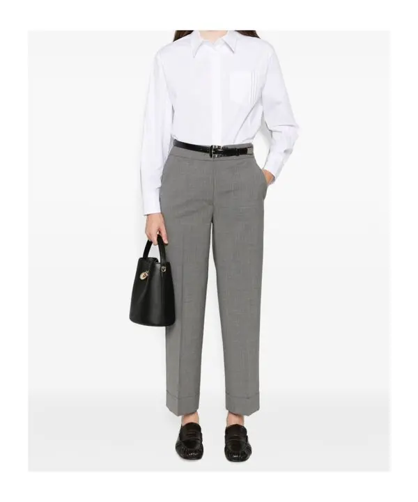 Peserico Pressed-crease Turned-up Trousers
