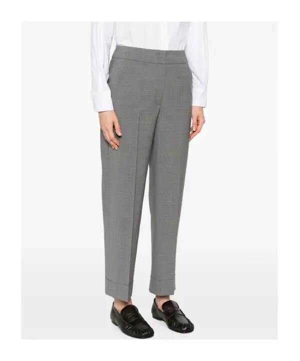Peserico Pressed-crease Turned-up Trousers