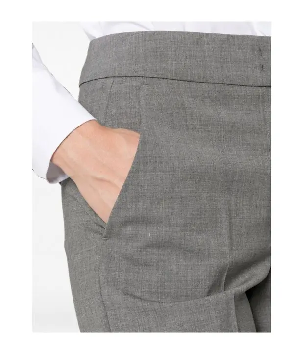 Peserico Pressed-crease Turned-up Trousers