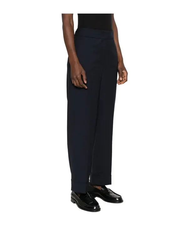 Peserico Pressed-crease Cuffed-hem Tailored Trousers