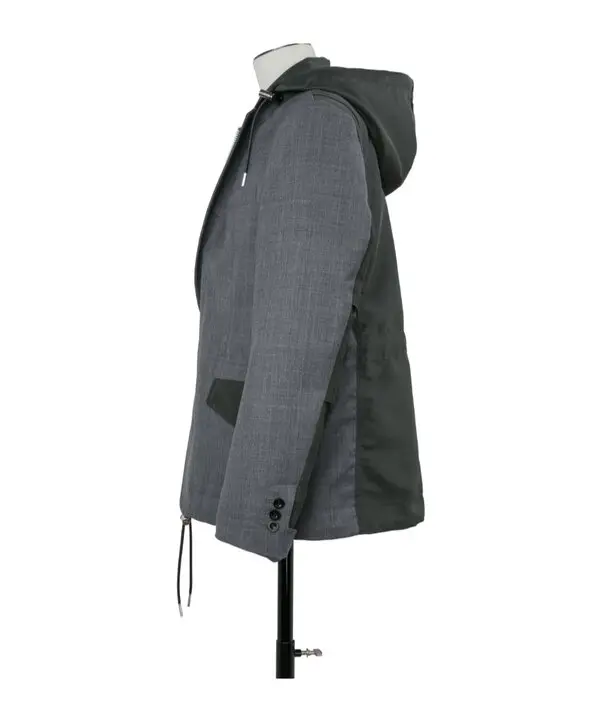 Sacai Hooded Panelled Jacket