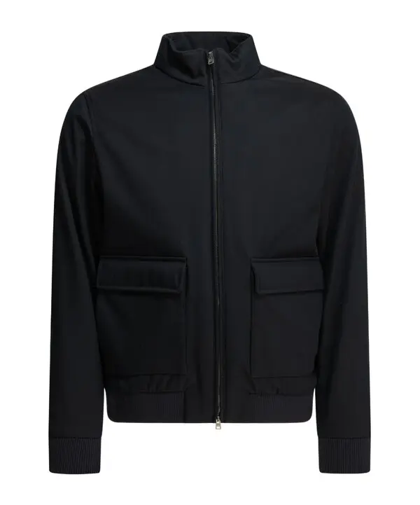 Herno 3 Layers Wool Storm Bomber Jacket