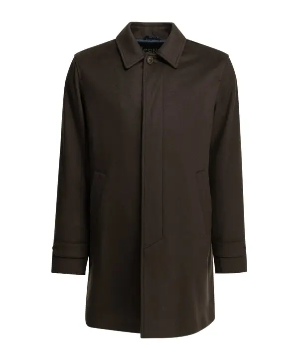 Herno Single-breasted Cashmere Coat