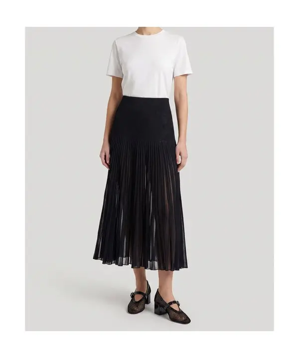 Alaïa Pleated Maxi Skirt