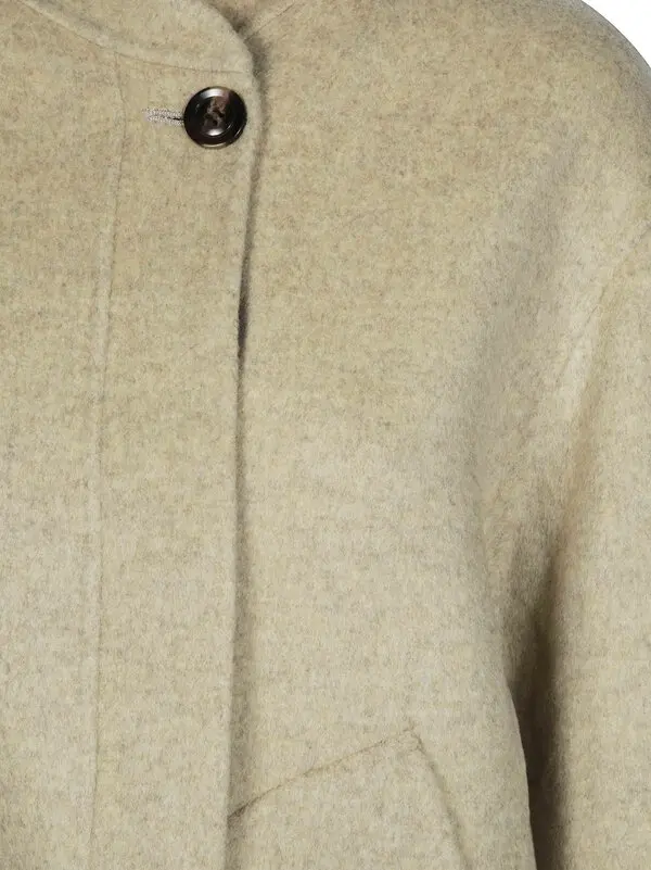 Soeur Windsor Single-button Short Coat - Light Camel