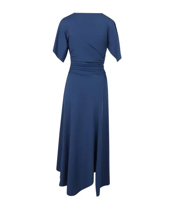 Victoria Beckham Ruched Short-sleeve Midi Dress