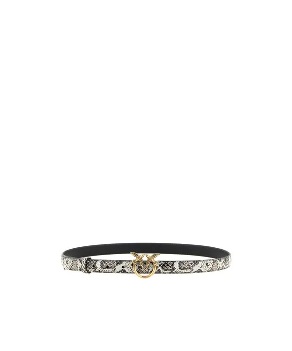 Pinko Python Print Leather Belt
