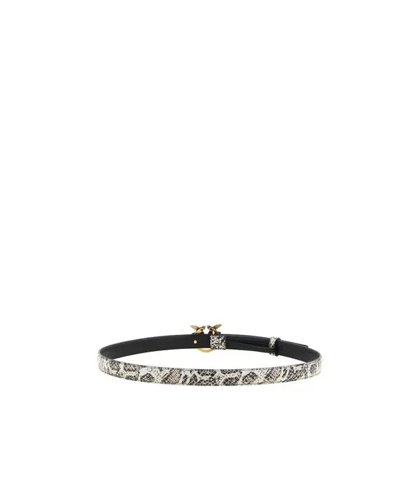 Pinko Python Print Leather Belt