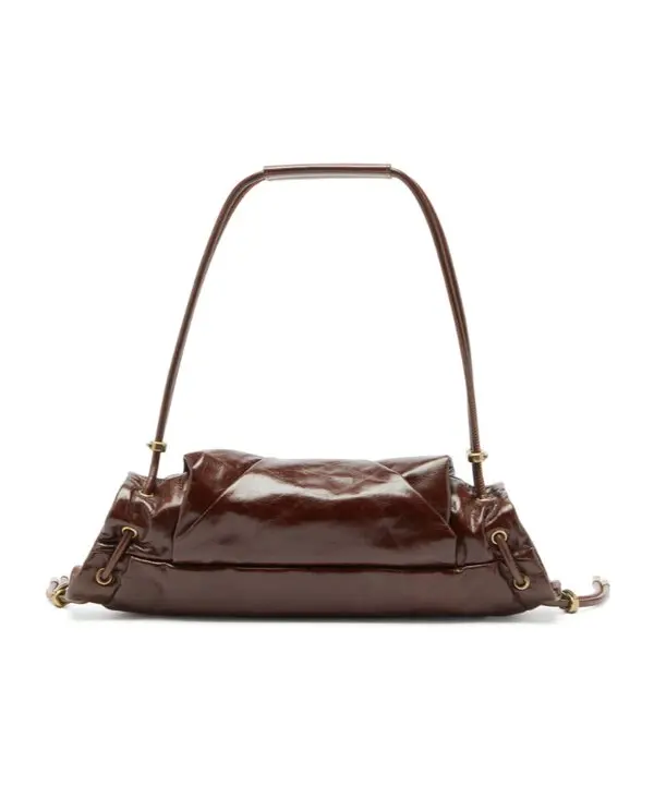 DIESEL® Scrunch-d Leather Shoulder Bag