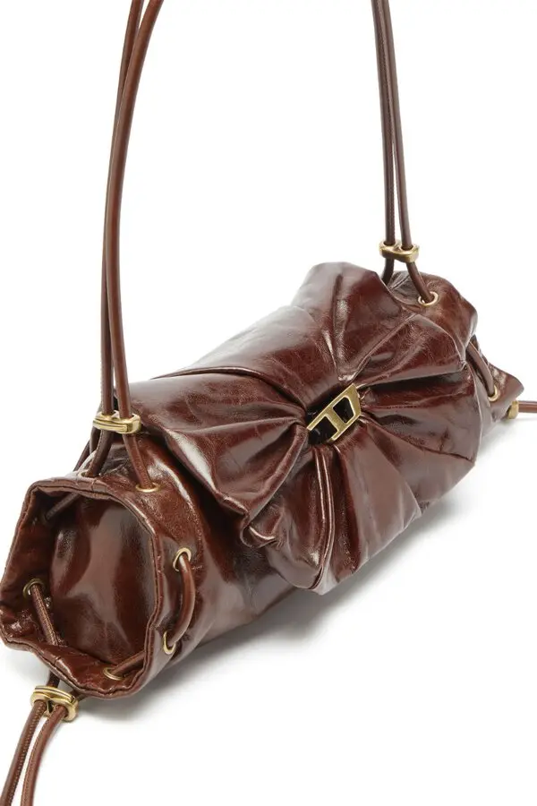 DIESEL® Scrunch-d Leather Shoulder Bag