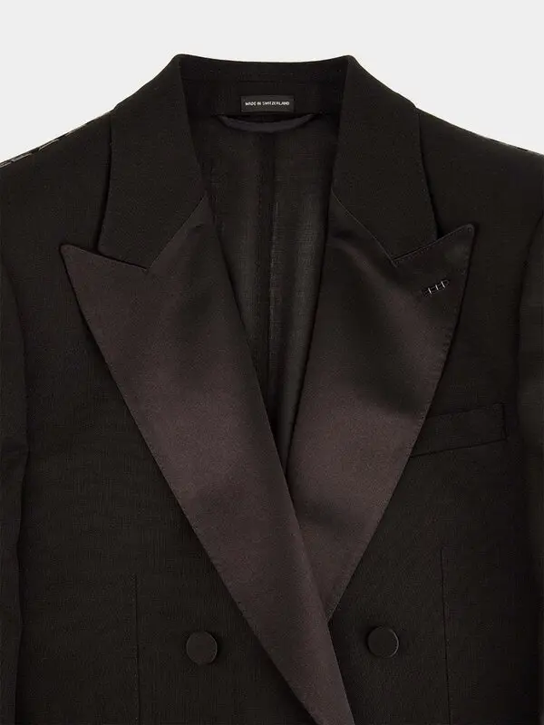 TOM FORD Double-breasted Blazer With Satin Peak Lapels