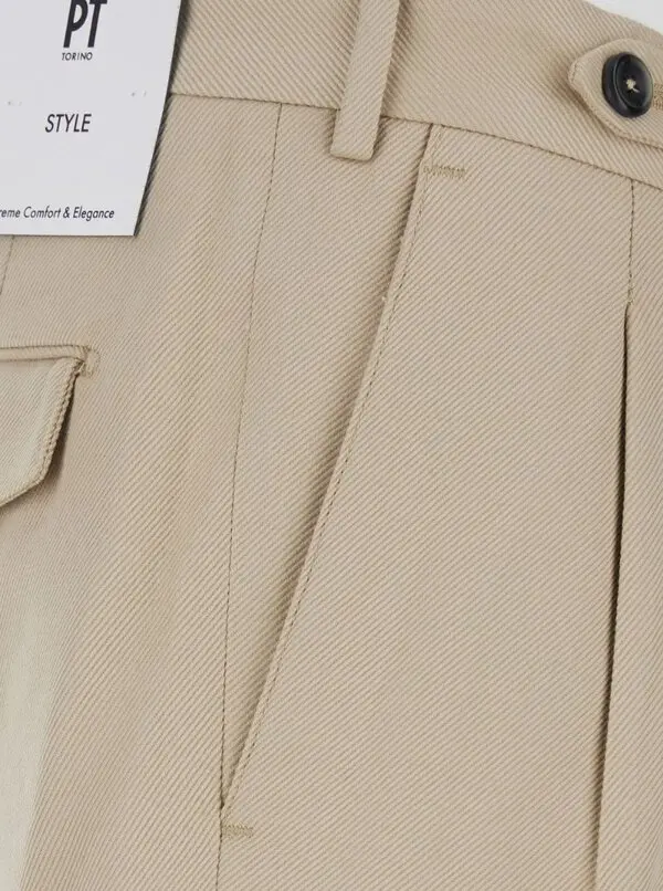 PT TORINO Two Pleat Tailored Trousers