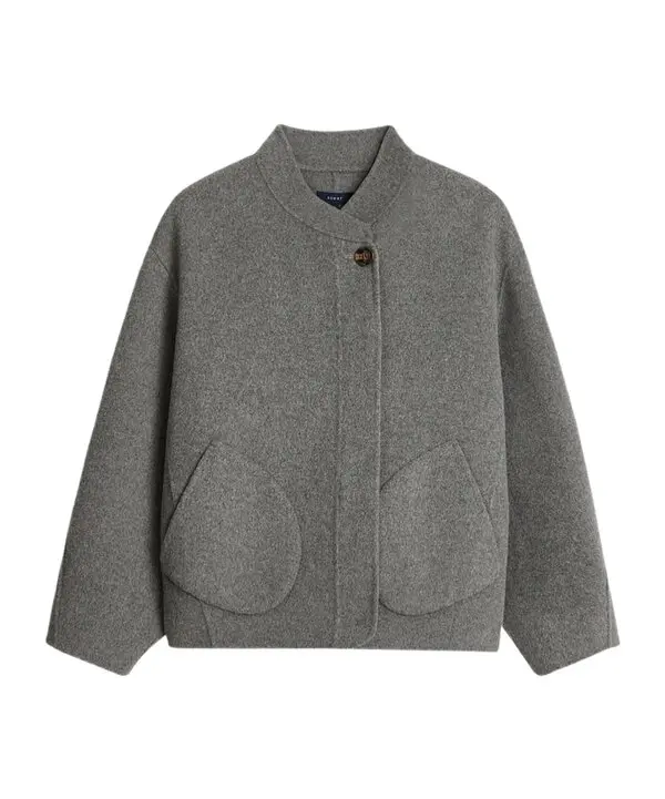 Soeur Short Wool Jacket With Asymmetrical Neckline