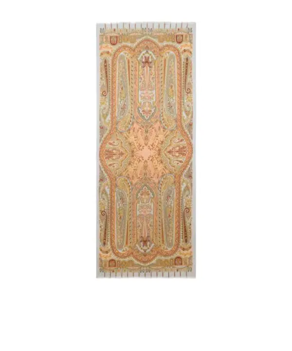 Etro Floral-motif Frayed Scarf