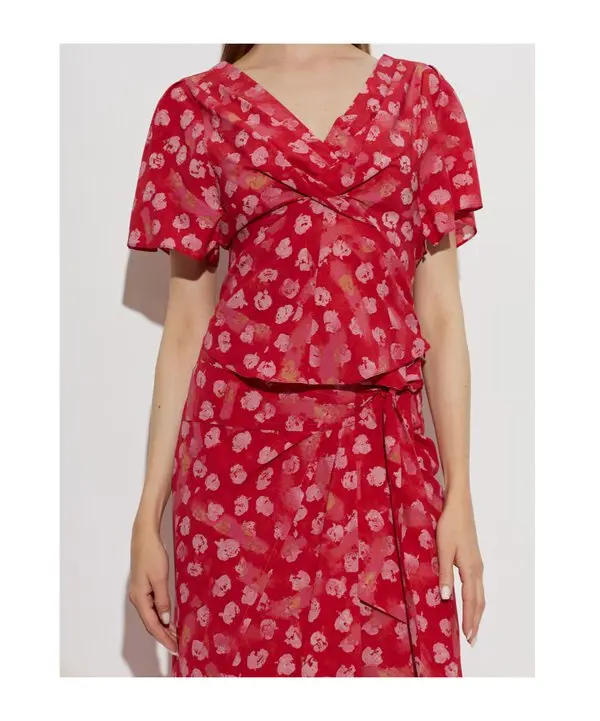 Isabel Marant Étoile V-neck Short-sleeved Top