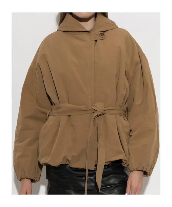Isabel Marant Étoile Volinda Belted Hooded Jacket - Camel