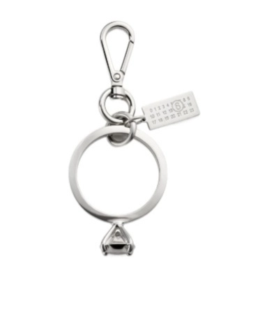 MAISON MARGIELA Polished Palladium Clip Keyring