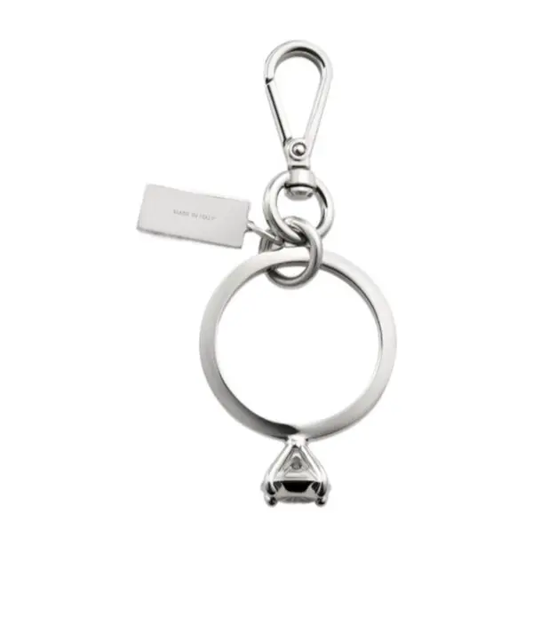 MAISON MARGIELA Polished Palladium Clip Keyring
