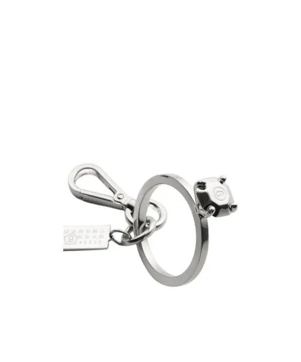 MAISON MARGIELA Polished Palladium Clip Keyring