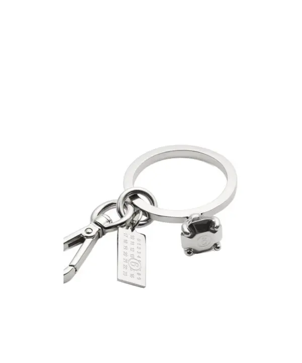 MAISON MARGIELA Polished Palladium Clip Keyring