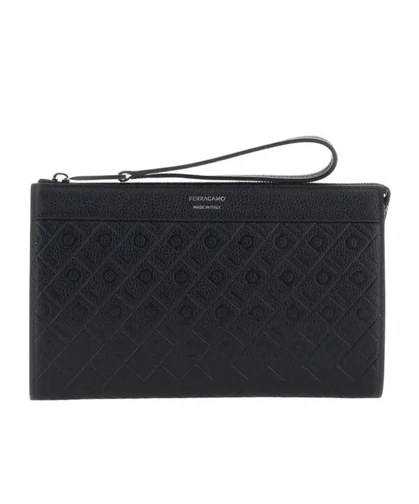 FERRAGAMO Logo-embellished Clutch