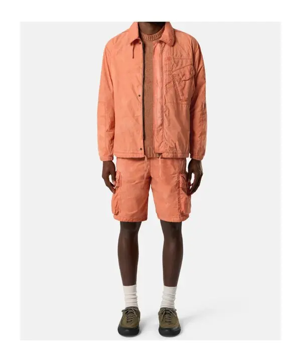 Stone Island Comfort-fit Zip-up Overshirt With Packable Hood