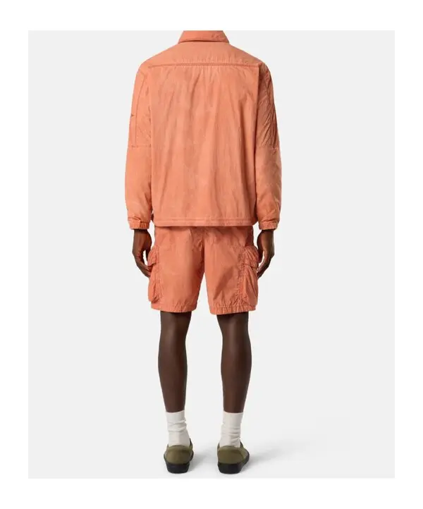 Stone Island Comfort-fit Zip-up Overshirt With Packable Hood